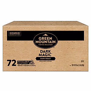Green Mountain Coffee Roasters Dark Magic, Single-Serve Keurig K-Cup Pods, Dark Roast Coffee Pods, 12 Count (Pack of 6)
