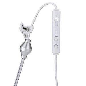 Hakeeta Single Earbud, Ear-Hook Earphone, Wired Earpiece, with Microphone, 1.2M, Spiral air Transparent Tube, in Ear, Lightweight, Monaural, Comfortable, 3.5mm, for Security Sport Hotels