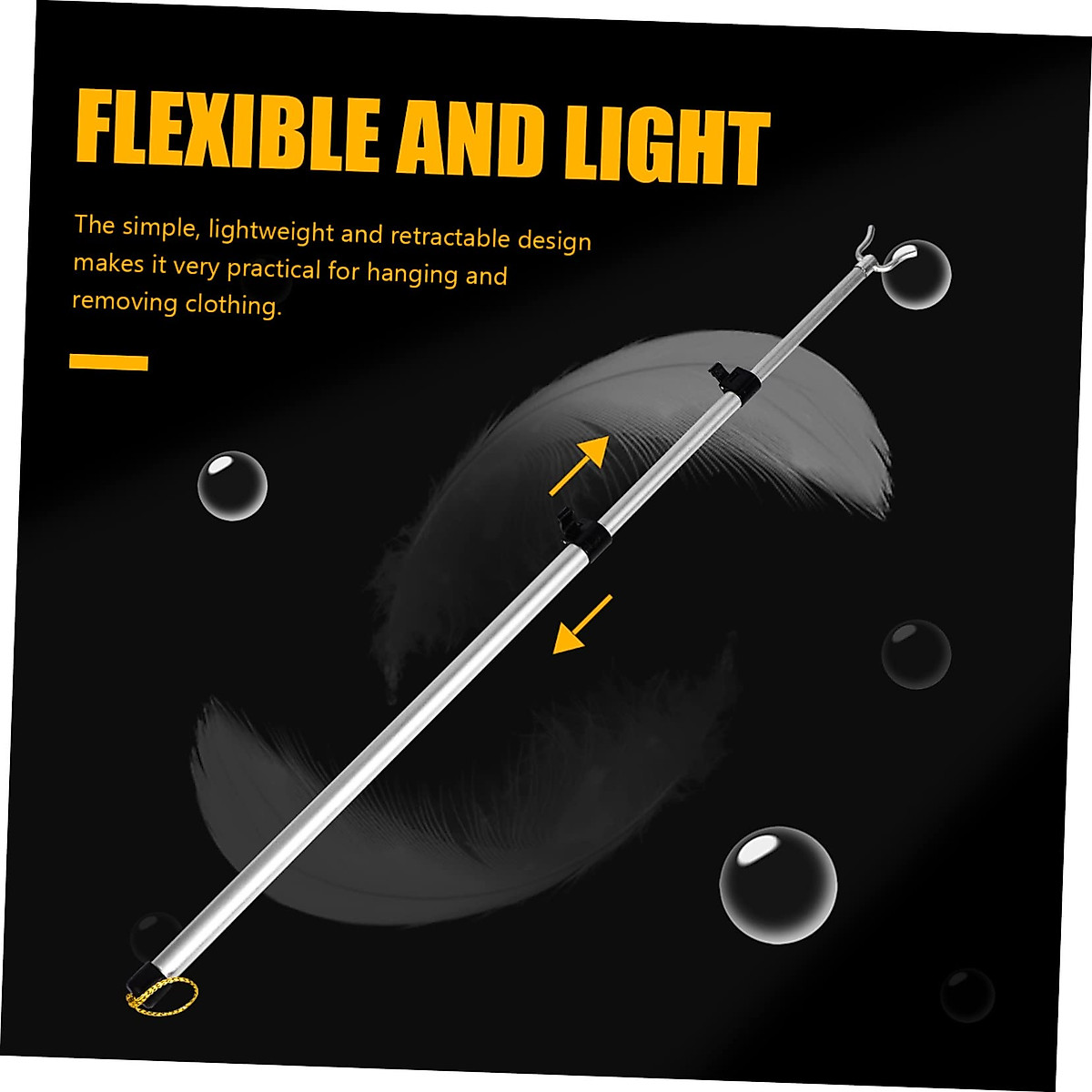 Alipis 3 pcs clothes rail white curtain rod clothing rack white Extendable Reach Pole garment rod Home Supplies Simple Pole for Clothes outdoor clothes fork grab handle hook Extender