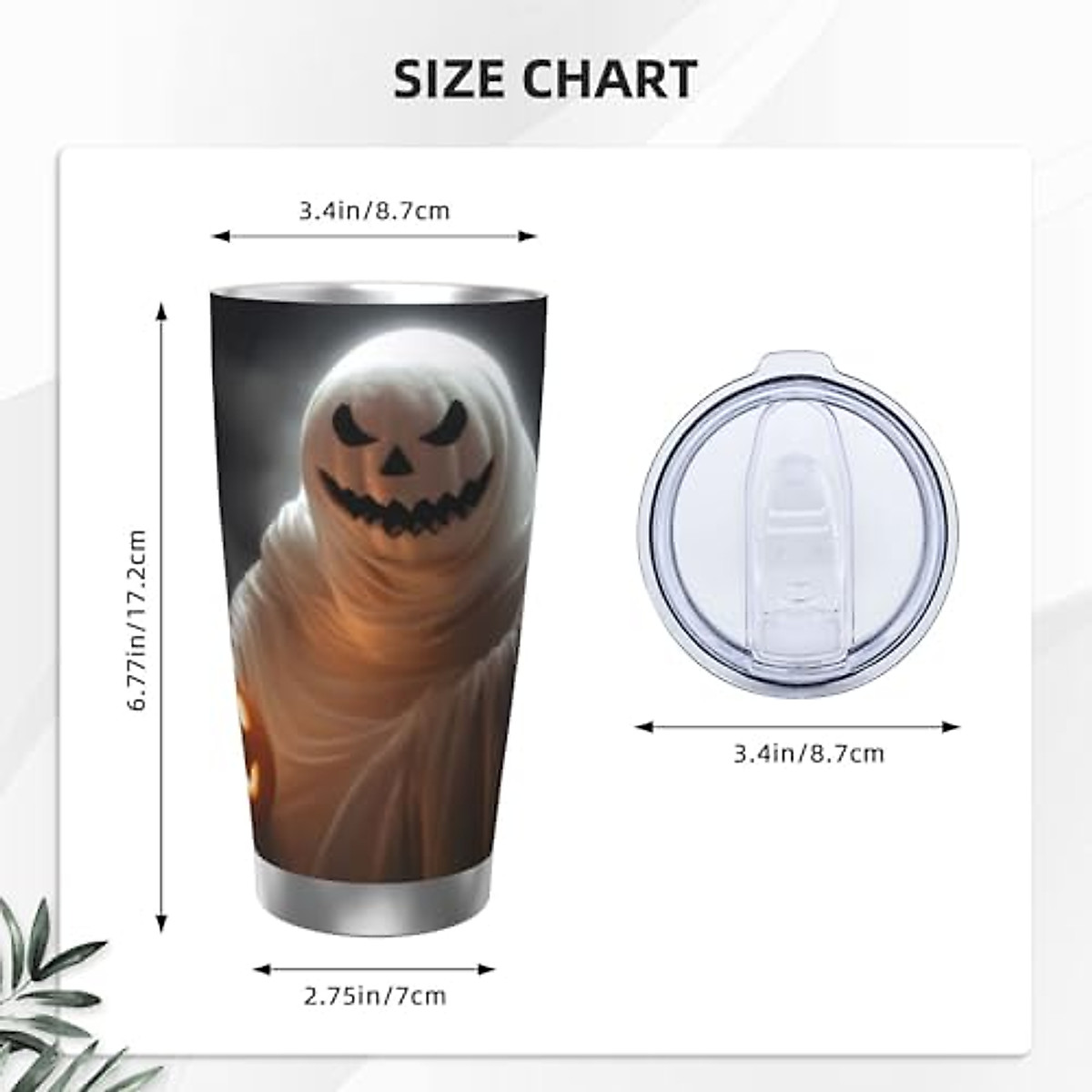 NHJKLWQSZ Halloween Witch 20oz Stainless Steel Tumbler With Lid And Straw, Double Wall Vacuum Insulated Coffee Mug Travel Cups Leak-Proof Lid For Hot And Cold Drinks, Metal Straws And Brush