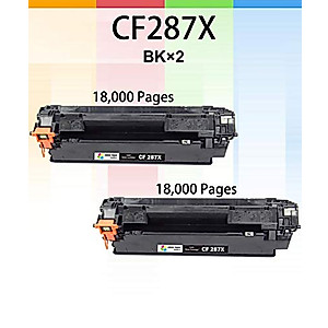 (Pack of 2) GTS Compatible Replacement for HP CF287X 287X 87X Toner Cartridge (11,000 Pages, 2 Pack) for HP Enterprise M506 M506n M506x M506dn MFP M527 Series m527c Pro M501n M501dn Printer