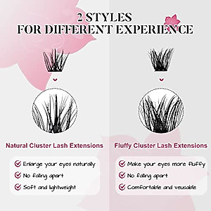 Fowendia Lash Extension Kit Lash Clusters DIY Eyelash Extension Kit with 10-16mm Individual Lashes D Curl Lash Bond & Seal and Remover Lash Applicator for Eyelash Extensions Beginners(F01,Kit)