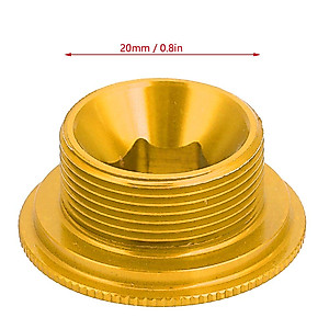 ZPSHYD Crank Arm Screws, Crank Arm Bolt for Mountain Road Bike Bracket Cap Crankset Screw BB Axis Screws (Gold)