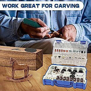 NEU MASTER Rotary Tool Accessories Kit, 381Pcs Accessory Set, Carving Polishing Drilling Kits,1/8"(3.2mm) Diameter Shanks Universal Fitment for Easy Cutting, Sanding, Grinding,Sharpening and Engraving