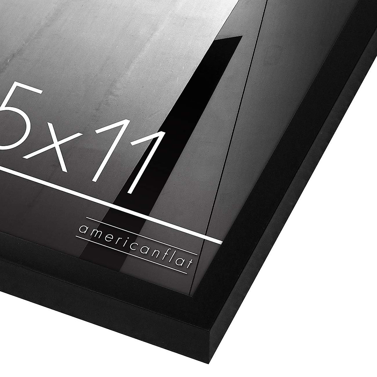 Americanflat 8.5x11 Thin Picture Frame in Black with Shatter Resistant Glass - Horizontal and Vertical Formats for Wall and Tabletop