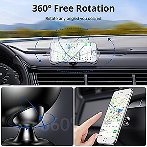 Syncwire Magnetic Car Phone Holder for Dashboard, Cell Phone Car Kits, 360° Adjustable Magnet Cell Phone Mount Compatible with iPhone, Samsung, LG, GPS, Mini Tablet and More