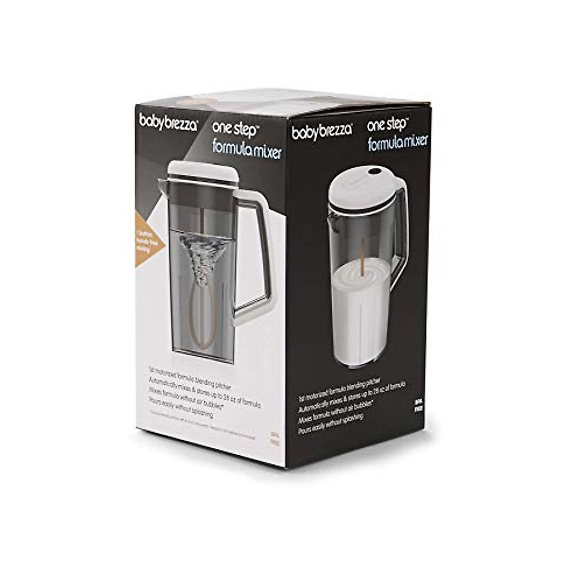 Baby Brezza Electric One Step Formula Mixer Pitcher - Motorized Mixing System for Infant Formula Powder - Large Capacity, Mix 28oz of Formula at Once - Portable for Travel