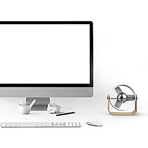 Sharper Image SBS1-SI USB Fan with Soft Blades, 2 Speeds, Touch Control, Quiet Operation, 5V Wall Adapter, 6 ft. Cable, White