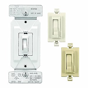 Eaton TUL06P-C2 Universal Toggle Dimmer with preset White/Ivory/Light Almond All in one