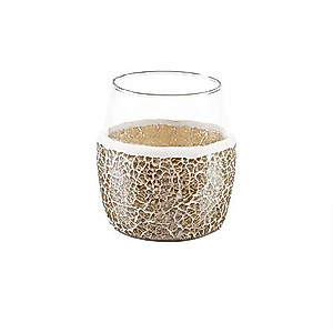 Madison Park Mosaic Bathroom Accessories Set , 4 Piece Bath Accessory Sets With Gold Soap Dispenser , Toothbrush Holder , Tumbler And Ring Tray