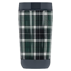 THERMOS Michigan State University Plaid GUARDIAN COLLECTION Stainless Steel Travel Tumbler, Vacuum insulated & Double Wall, 12 oz.