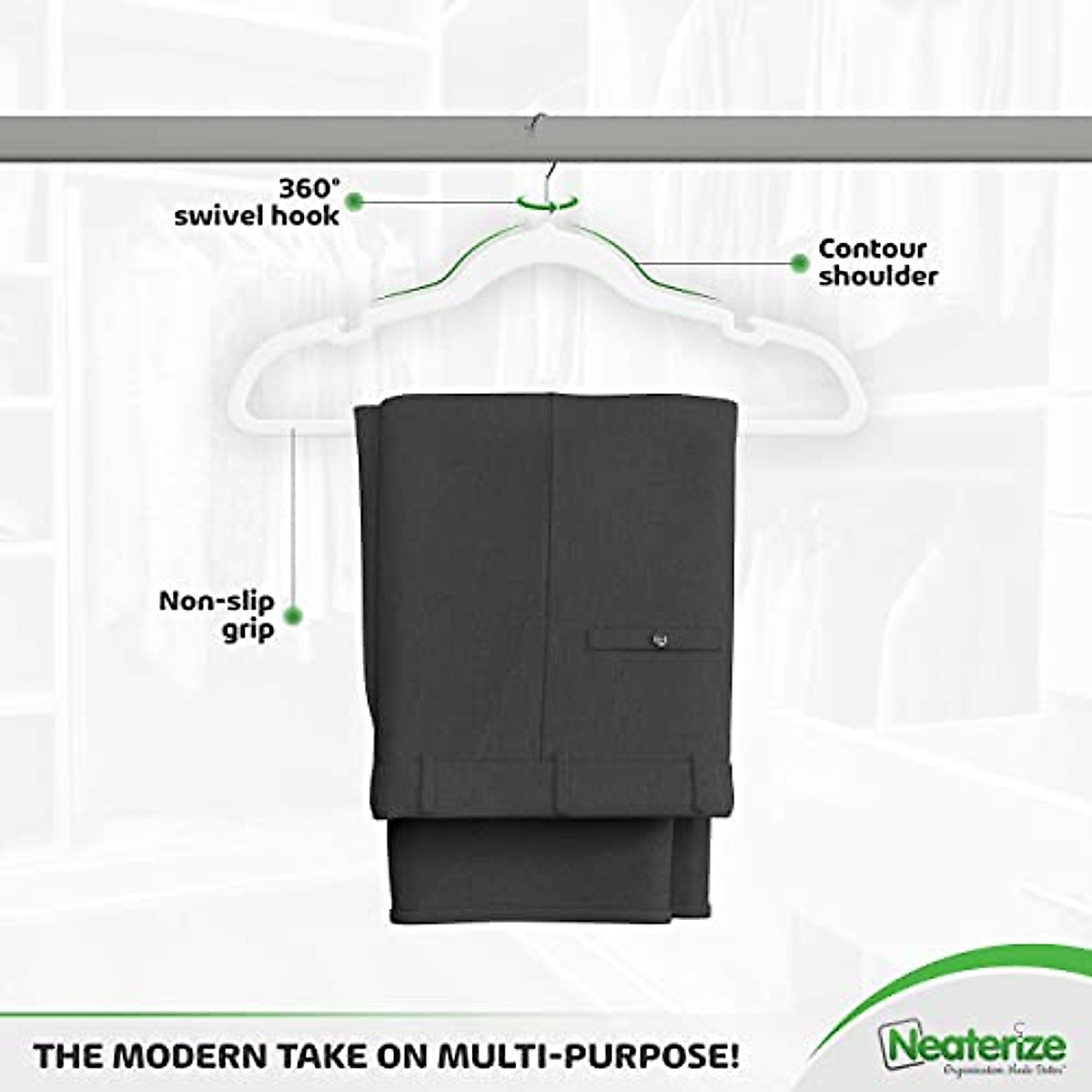 Velvet Hangers 60 Pack White – Heavy Duty Velvet Clothes Hangers - Non Slip Felt Coat and Suit Hangers for Closet - Lightweight Thin Space Saving Ganchos para Colgar Ropa