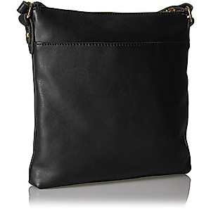 Tommy Hilfiger Women's Jaden Crossbody Bag, Black Polyvinyl Chloride
