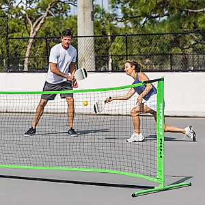 Pro Focus Pickleball Net Set – Includes 4 Player Wooden Pickleball Paddles and 3 Pickleballs; Outdoor and Indoor Fun for Adults and Families, All Skill Levels