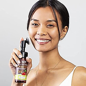 WOW Skin Science Apple Cider Vinegar Foam Exfoliating Face Wash & Brush - Facial Cleanser Acne Face Wash - Face Wash Oily Skin Gentle Face Cleanser - Natural Face Wash Sensitive Skin (5.07 Fl Oz)