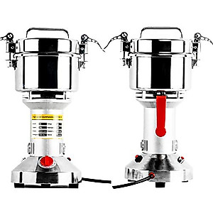 Homend High Speed 700g Electric Grain Mill Grinder Powder Machine Spice Herb Grinder 2500W 70-300 Mesh 36000RPM Stainless Steel Commercial Grade for Kitchen Herb Spice Pepper Coffee (700g)