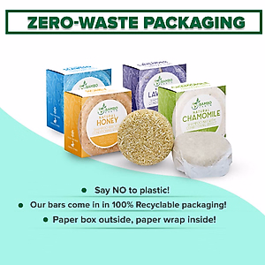 BAMBOEARTH Solid Shampoo Bar And Conditioner Effect Hair Soap – 100% Organic Shampoo Bars For Hair With All Natural Plant Based Essential Oils And Zero Waste Biodegradable Packaging (Bamboo Charcoal)