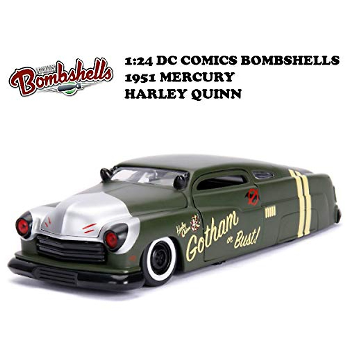 Jada Toys 1: 24 1951 Mercury W/Harley Quinn Figure, Green