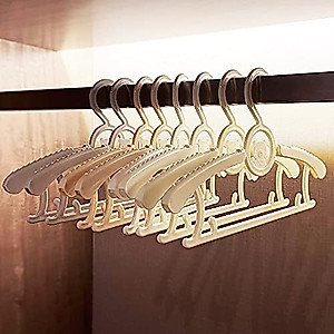 Baby Clothes Hangers, Adjustable Clothes Hangers for Infant and Baby- 10packs,, White