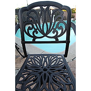 GrandPatioFurniture.com 2 CBM Elisabeth Collection 2 Cast Aluminum Swivel Rockers with 2 Cushions