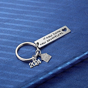 New Home Keychain 2024 Housewarming Gift for New Homeowner House Keyring Moving in Key Chain New Home Owners Jewelry from Real Estate Agent