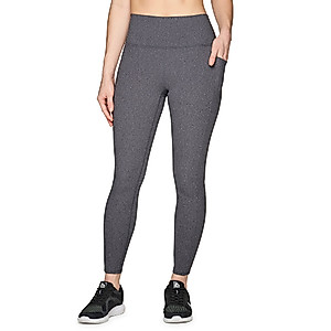 RBX Women's Buttery Soft Squat Proof Legging Space Dye Legging Heathered Grey/Black XS