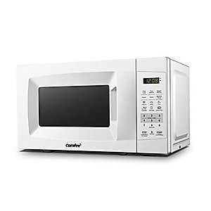 COMFEE' EM720CPL-PM Countertop Microwave Oven with Sound On/Off, ECO Mode and Easy One-Touch Buttons, 0.7 Cu Ft/700W, Pearl White