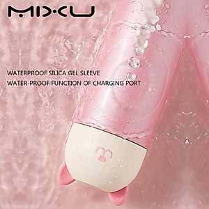 MIXU Catto Cat Shape Smart Thermos Bottle with Temperature Display, 304 Stainless Steel Food Grade Insulation Vacuum Flask, Leak-proof Anti Slip 10-Ounce Portable for Children, Girls, School, Red