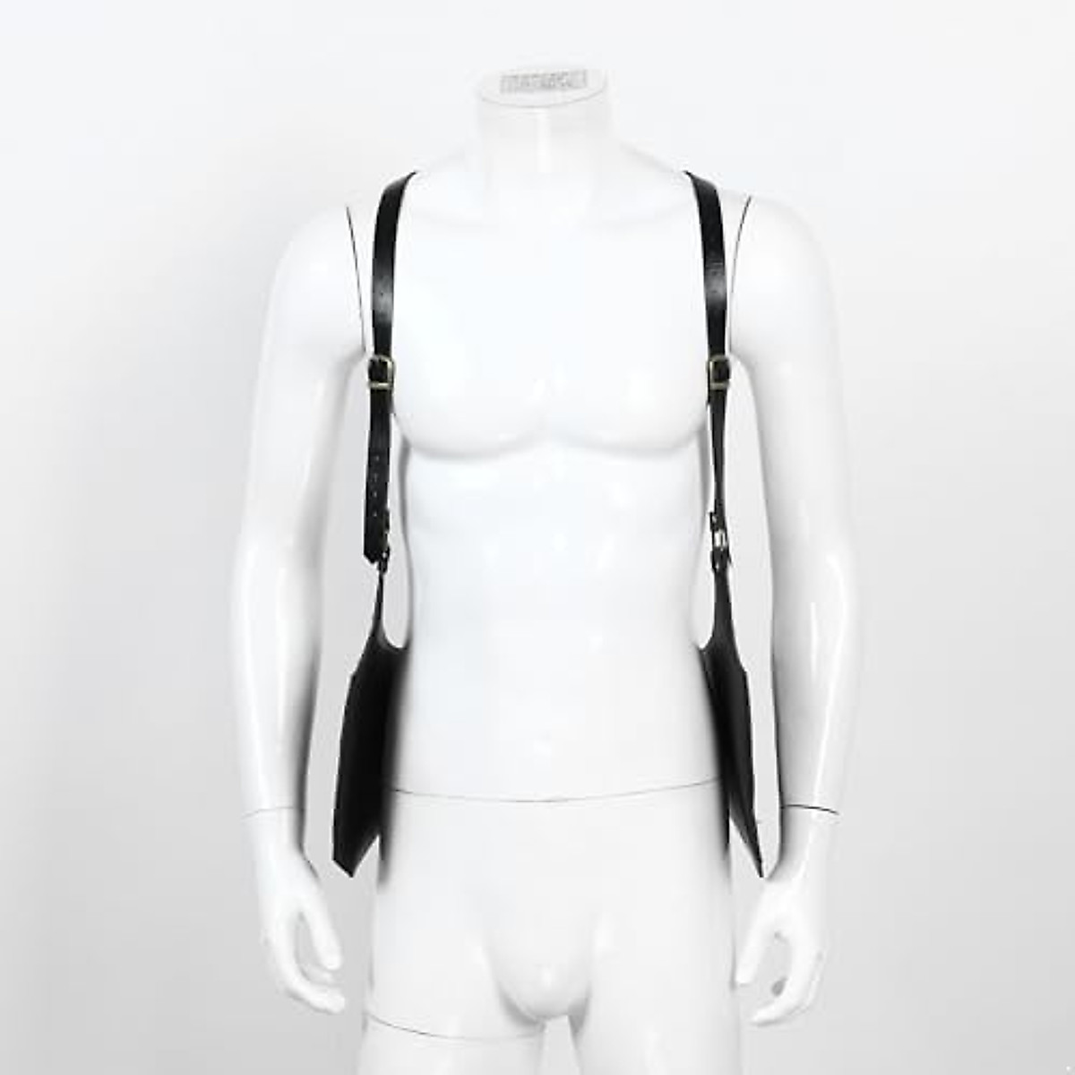 Alvivi PU Leather Under Arm Shoulder Holster Wallet Travel Bag Belt Anti-Theft Hidden Underarm Strap Wallet Pocket Outdoor Black A One Size