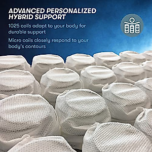 Serta Arctic Premier- 14.5" King Plush Mattress, USA Built, 100-Night Trial, CertiPUR-US Certified,White/Navy Blue