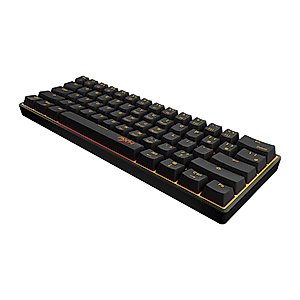 PXN K30 60% Mechanical Keyboard Wireless Mobile Gaming Keyboard Backlit Wired LED Mini Compact Keyboards Compatible with Android PC Laptop (Black)