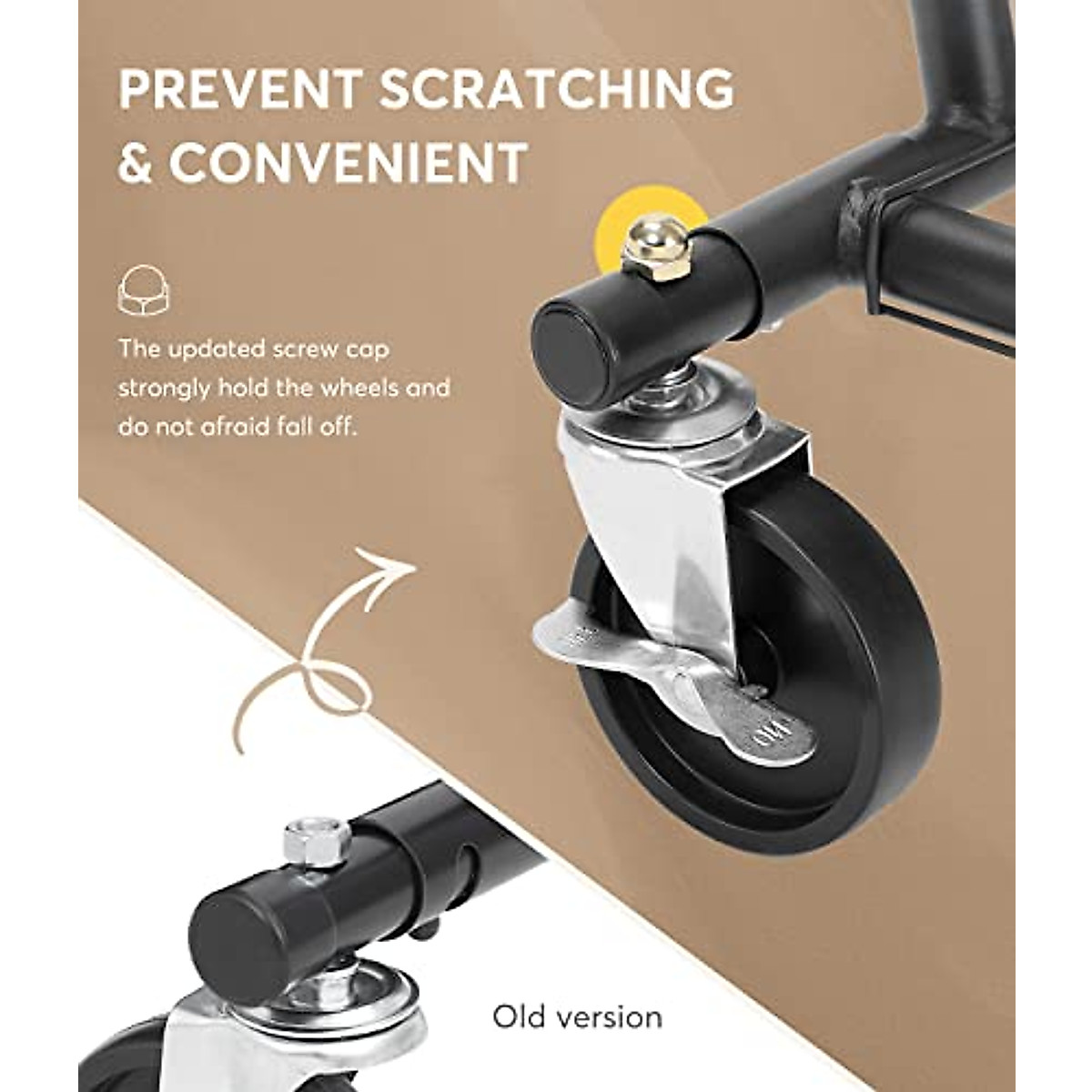 LIFEFAIR Clothing Garment Rack Double Rail Heavy Duty Rolling Clothes Rack with Wheels and Bottom Shelves Capacity 550 lbs Hanging Organizer Stand