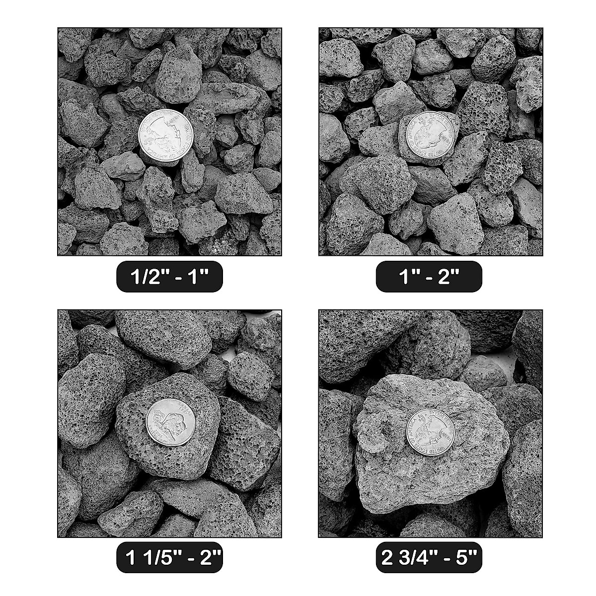 Stanbroil 10 Pounds Lava Rock Granules for Fire Bowls,Fire Pits,Gas Log Sets, and Indoor or Outdoor Fireplaces - Medium (1/2"- 1")