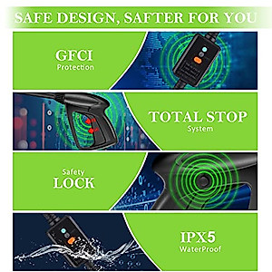Suyncll Electric Pressure Washer - 2.2GPM Power Washers Electric Powered with 360° Spinner Wheel, 5 Quick Connect Nozzles, 500ML Foam Cannon, Total Stop System Cleans Cars/Fences/Patios, 1800W(Green)