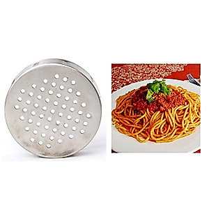Newcreativetop Stainless Steel Manual Noodles Press Machine Pasta Maker with 5 Noodle Mould