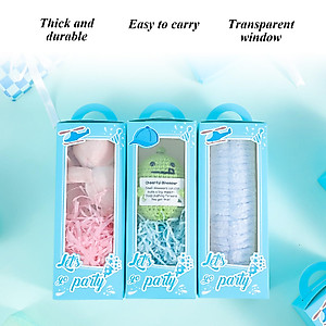 JOHOUSE 12PCS Blue Party Favor Boxes, Doll Gift Boxes with Window Candy Treat Boxes for Boys Birthday Party Decoration