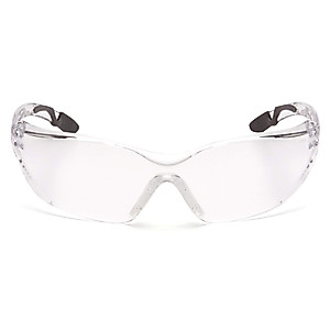 Pyramex Achieva Safety Glasses, Gray Temples/Clear Lens