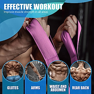 MANUEKLEAR Tricep Rope Cable Attachment Handles, Greater Range of Motion, Tricep Pull Down Rope for Push Downs, Crunches, Facepulls for Professional Gym (Pink)