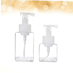 FOMIYES 6 Pcs Shampoo Pump Bottle Facial Refillable Dispenser Bottle Foam Pump Bottle Card Holder Keychain Cute Portable Soap Face Wash Empty Bottle Travel Sparkling Bottle Push Type