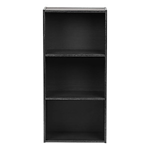 IRIS 3-Tier Wood Storage Shelf, Black