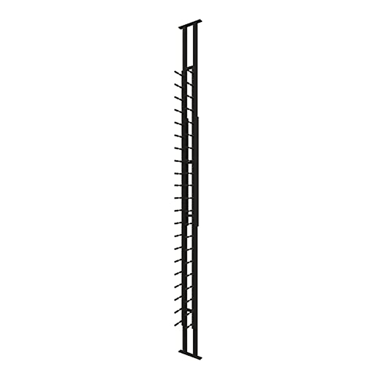 Ultra Wine Racks Floor-to-Ceiling Mount Display (1 Side, Single Deep, Black)
