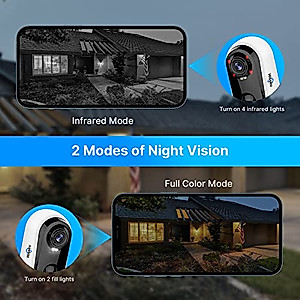 Hiseeu Security Camera Battery, 2K Wireless Security Camera Outdoor Indoor for Home Surveillance, Color Night Vision, Siren, 2-Way Audio, AI Motion Detection, CloudEdge App