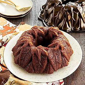 Nordic Ware Harvest Leaves Bundt Pan, Bronze