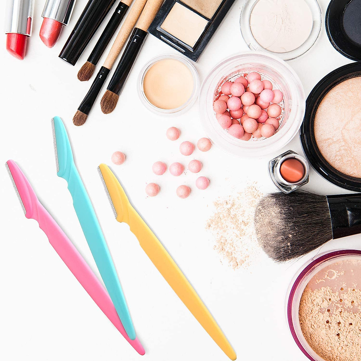 JORPETS 12 pcs Eyebrow Razor Trimmer, face Razor Eye Razor, dermaplaning Razor Blades Beauty eyepow Shaper Razors Women