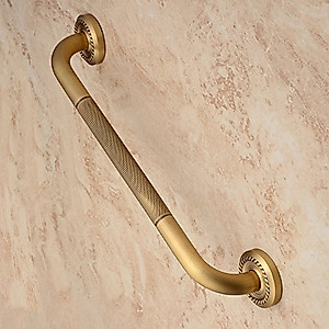 Shower Grab Bar, 17.7 inch Grab Bars for Bathtubs Showers Bathroom, Anti Slip Brass Shower Grabs for Seniors