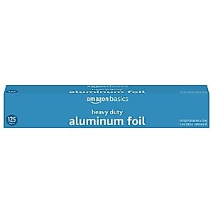 Amazon Basics Heavy Duty Aluminum Foil, 125 Sq Ft (Pack of 1)