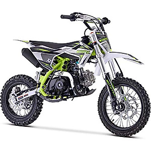 MotoTec X2 110cc 4-Stroke Gas Dirt Bike Green, 61x28x40, (MT-DB-X2-110cc_Green)
