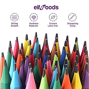 elfwoods 72 Pcs Pencils, 2 HB Biofibre Eco Friendly Pre-shrpened Pencils with Erasers, Pencils Bulk for School and Office, Smooth Writing and Break Resistant