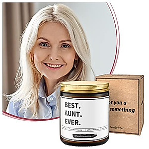 Best Aunt Ever - Natural Soy Candle ; Aunt Gifts from Nephew or Niece, BAE Best Aunt Ever Candle, Favorite Aunt's Birthday, Cool Aunt Mother's Day Gift, Auntie Present Idea