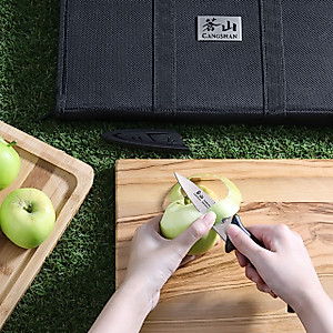 Cangshan Horizon Series 1026689 Swedish 14C28N Steel 7-Piece Travel Knife Bag Set